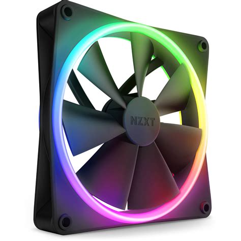 nzxt f140 rgb duo fan black rf d14sf b1 bandh photo video