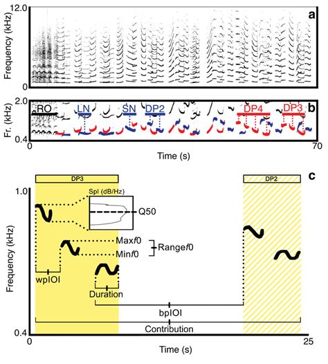 A A Spectrogram Of The Indris Song B A Spectrogram Of The Song In Download Scientific
