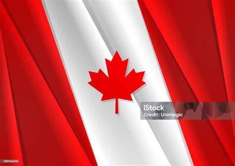 캐나다의 국기 메이플 리프와 레드 화이트 레드 컬러의 캐나다 국기 벡터 배경 기에 대한 스톡 벡터 아트 및 기타 이미지 기 캐나다 파도 패턴 Istock