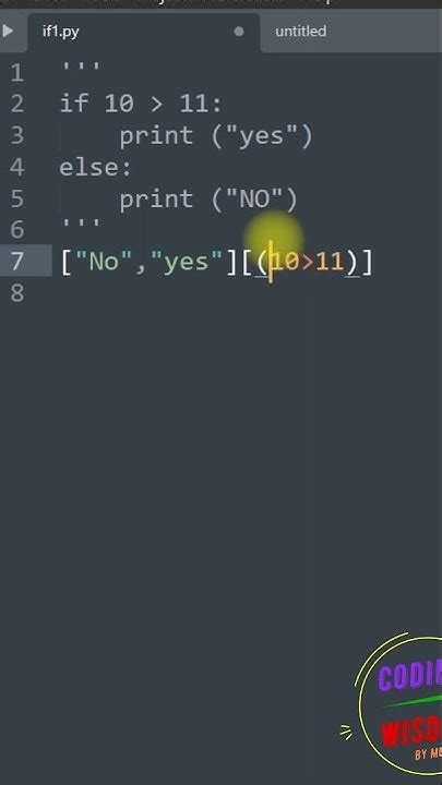 python if statement alternative coding python pythonprogramming codingwisdom youtube