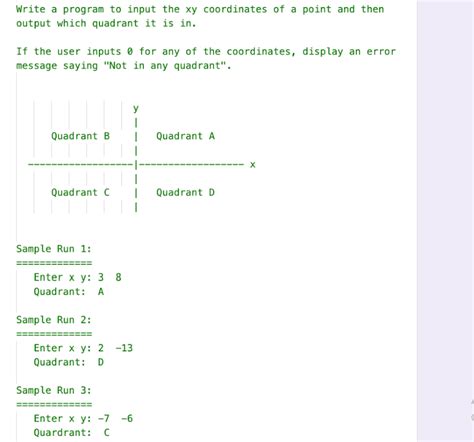 Solved Write A Program To Input The Xy Coordinates Of A