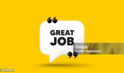 훌륭한 직업 상징 모집 대행사 간판 채팅 말풍선 3d 아이콘입니다 벡터 3차원 형태에 대한 스톡 벡터 아트 및 기타 이미지 3차원 형태 감탄 경외감 Istock