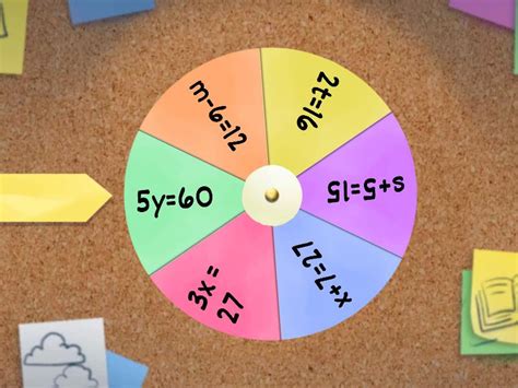 Solve The Equations Random Wheel