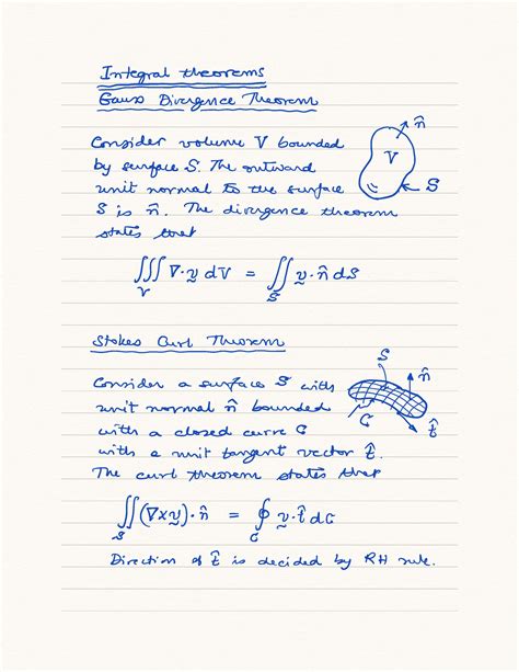 l3 notes 12jan integral theorems gauss divergence theorem consider