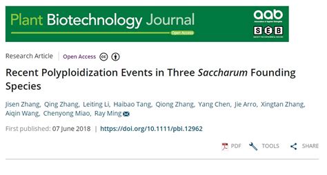 我中心在国际植物权威期刊《plant Biotechnology Journal》发表研究成果 基因组与生物技术研究中心