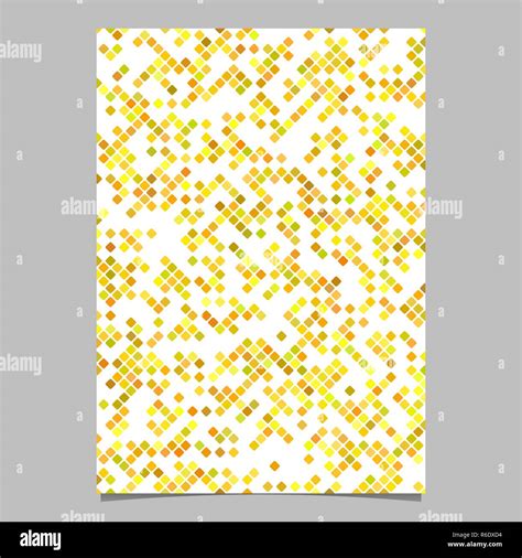 Yellow Abstract Diagonal Rounded Square Pattern Background Poster Template Stock Vector Image