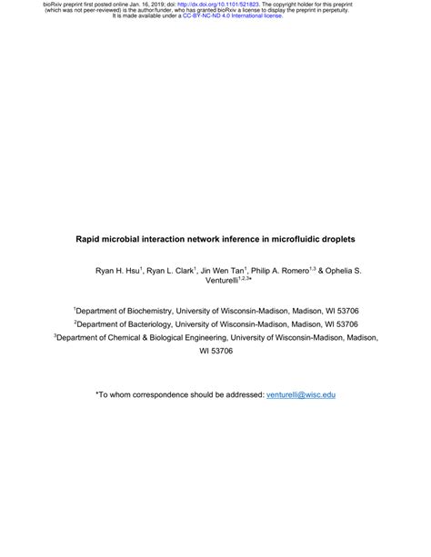 Pdf Rapid Microbial Interaction Network Inference In Microfluidic Droplets Supplementary
