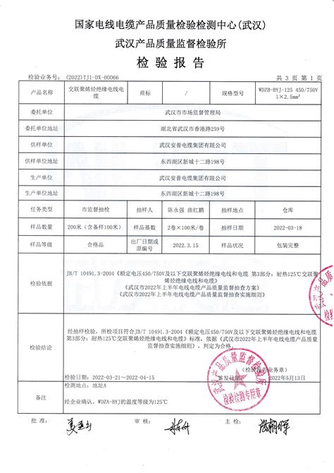 WDZB BYJ 125 450 750V 1 2 5mm² 武汉安普电缆集团有限公司