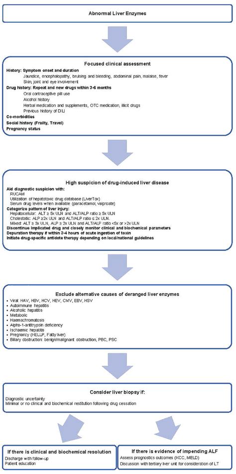 Clinical Algorithm For Suspected Dili Alp Alkaline Phosphatase Alt Download Scientific