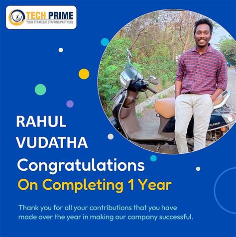 Tech Prime Consulting On Linkedin Techprime 1year Teammember 10 Comments