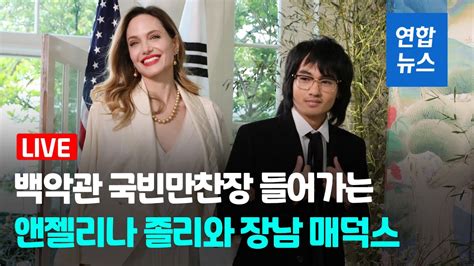 [풀영상] 한미 정상 국빈 만찬장에 들어가는 앤젤리나 졸리와 장남 매덕스 연합뉴스 Yonhapnews Youtube