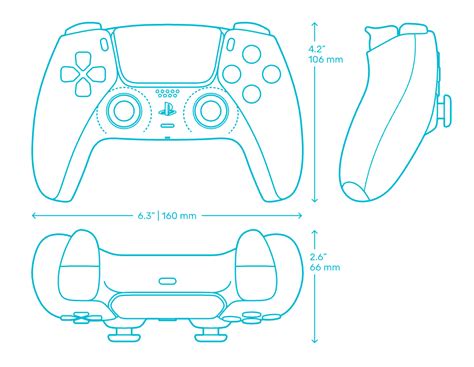 Playstation 5 Dualsense Controller Dimensions And Drawings Playstation 5