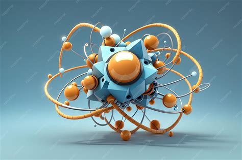 Premium Ai Image 3d Rendering Of Electron Proton Atom Isolated On Background 3d Render