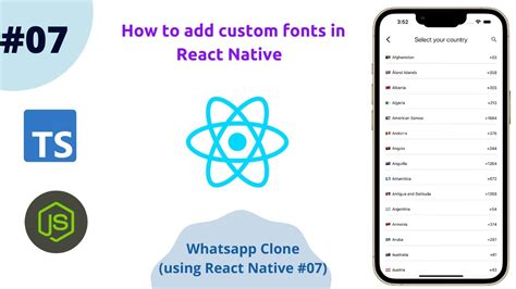 React Native How To Add Custom Fonts In React Native Whatsapp Clone YouTube