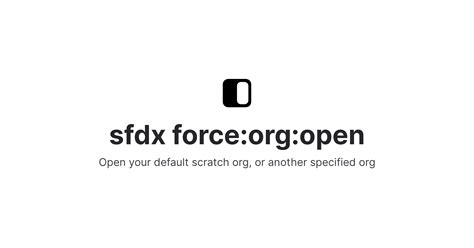 Sfdx Forceorgopen Fig