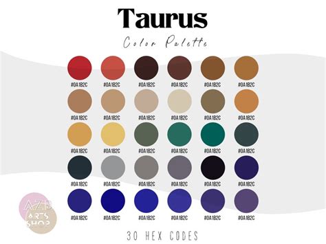 Taurus Procreate Adobe Color Palette Cool Color Palette For Etsy