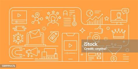 인바운드 마케팅 관련 벡터 배너 디자인 컨셉 아이콘이 있는 모던 라인 스타일 0명에 대한 스톡 벡터 아트 및 기타 이미지 0명 Z세대 개념 Istock