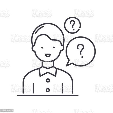 Faq 개념 아이콘 선형 격리 된 그림 얇은 선 벡터 웹 디자인 기호 흰색 배경에 편집 가능한 스트로크와 개요 개념 기호 개념에 대한 스톡 벡터 아트 및 기타 이미지