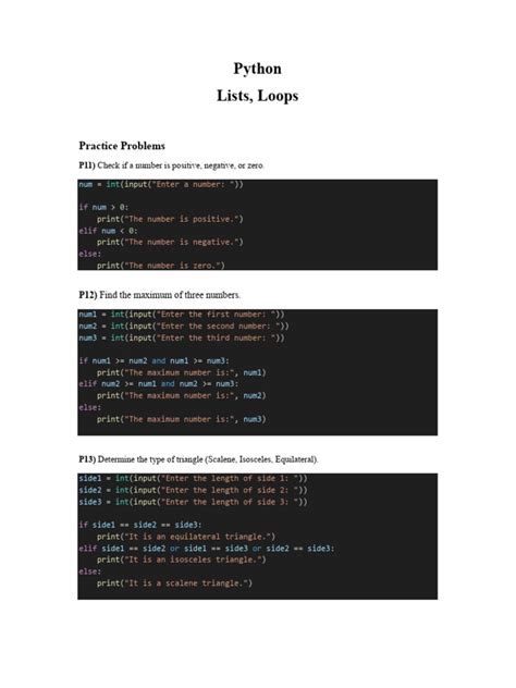 Python Lists For Loop Pdf Triangle Elementary Mathematics