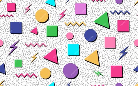 Premium Vector 90s Groovy Abstract Shape Grains Seamless Pattern