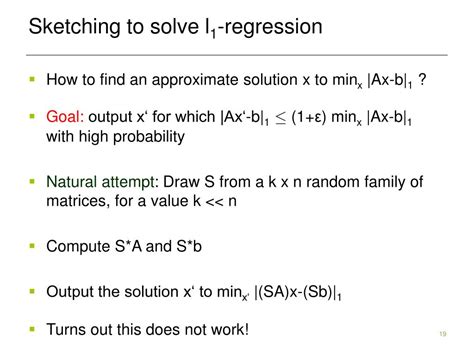 ppt sketching as a tool for numerical linear algebra powerpoint