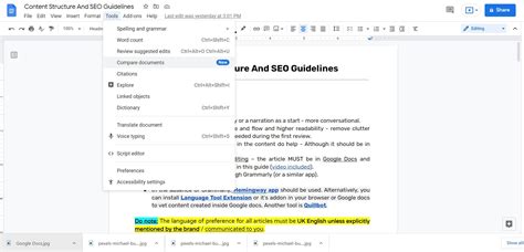 How To Compare Documents In Google Docs