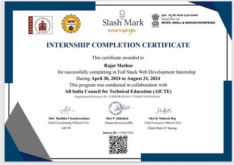 rajat mathur on linkedin startupindia thuglife webdevelopment internshipsuccess proudmoment…