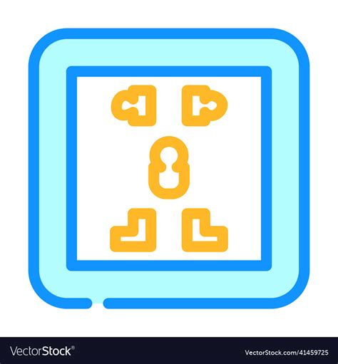 Universal Socket Power Color Icon Royalty Free Vector Image