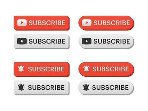 Premium Vector Youtube Subscribe Button