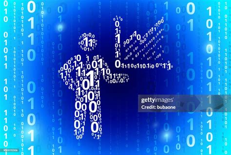 Businessman And Stock Charts Binary Code Blue Vector Pattern Background