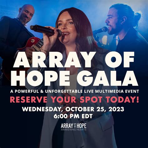 we re thrilled to announce that tickets for the 2023 array of hope gala are on sale now this