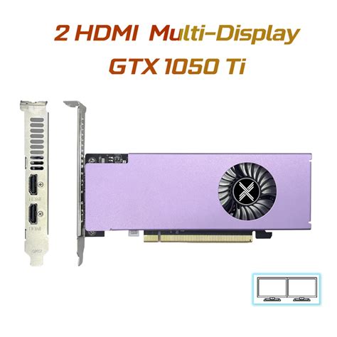 GTX 1050 Ti Dual HDMI 4GB GDDR5 Low Profile Phantom Rurple Series - X ...