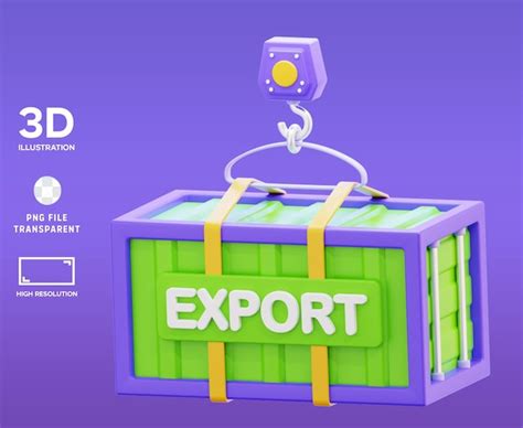 Premium PSD PSD Export Goods D Illustration