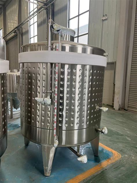 1500l Red Wine Fermenting Tank Sus 304 Jacketed Wine Fermentation