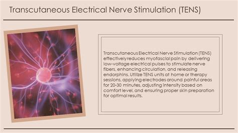 Transcutaneous Electrical Nerve Stimulation Tens Myofasical Ppt Sample