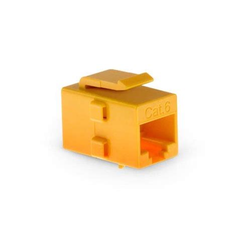 Cat RJ Coupler Unshielded Feed Through Coupler Keystone Insert Inline Yellow Fiber Mart Com