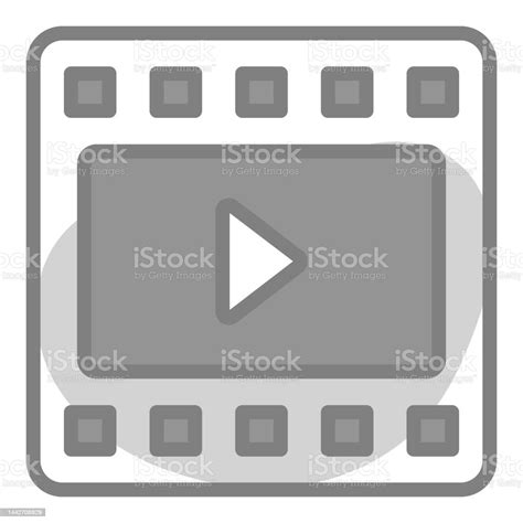 필름 스트립 아이콘 사용자 인터페이스 벡터 일러스트레이션 라인 아트 스타일의 간단한 벡터 기호 및 트렌디 한 기호로 디자인 및 웹 사이트 또는 모바일 앱 0명에 대한 스톡