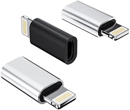 Micro Usb Female To Lightning Male Charger Adapter Pack Android Charging Cable Port Connector