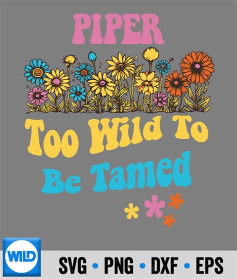 Piper Name Svg Piper Name Cute Retro Girls Wildflower Piper Name Svg Wildsvg