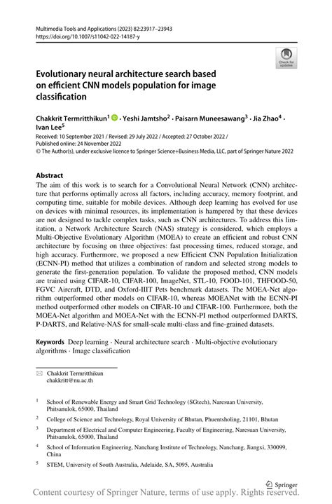 Evolutionary Neural Architecture Search Based On Efficient Cnn Models