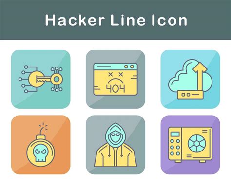Hacker Vector Icon Set 20649703 Vector Art At Vecteezy