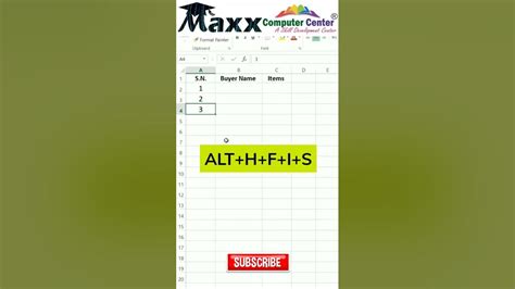 How To Put Serial Number In Excel Excel Exceltips Shorts Youtubeshorts Youtube