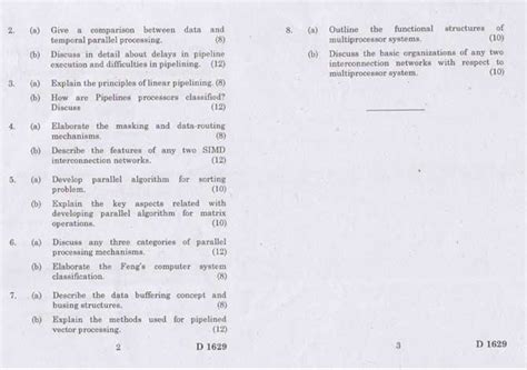 Bharathiar University Msc Computer Science Advanced Computer Architecture June 2018 Question