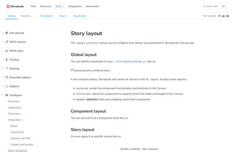 Documentation Story Layout Md Issue Storybookjs Storybook