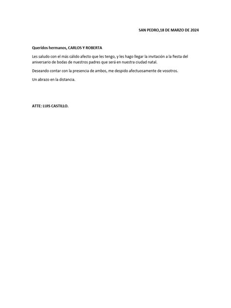 Carta Familiar Nestor Bogarin Pdf Derecho
