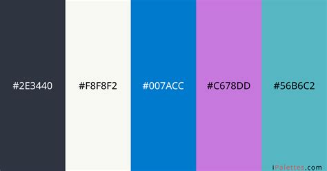 Vscode Color Palette And Colors 2e3440 F8f8f2 007acc C678dd 56b6c2 Ipalettes