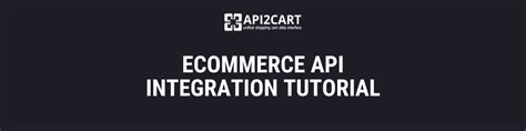 Ecommerce Api Integration Tutorial