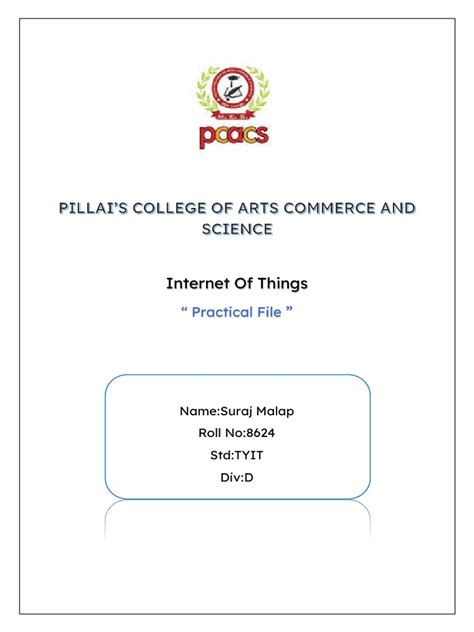 Suraj Malap Practicals Final Pdf Pdf Raspberry Pi Computing