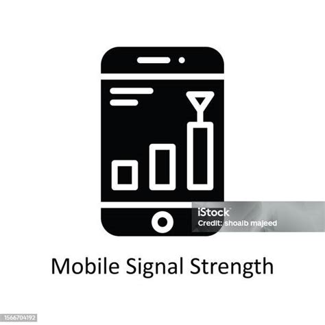 모바일 신호 강도 벡터 솔리드 아이콘 디자인 그림입니다 네트워크 및 통신 흰색 배경에 기호 Eps 10 파일 0명에 대한 스톡 벡터 아트 및 기타 이미지 Istock