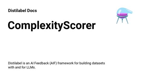 ComplexityScorer Distilabel Docs